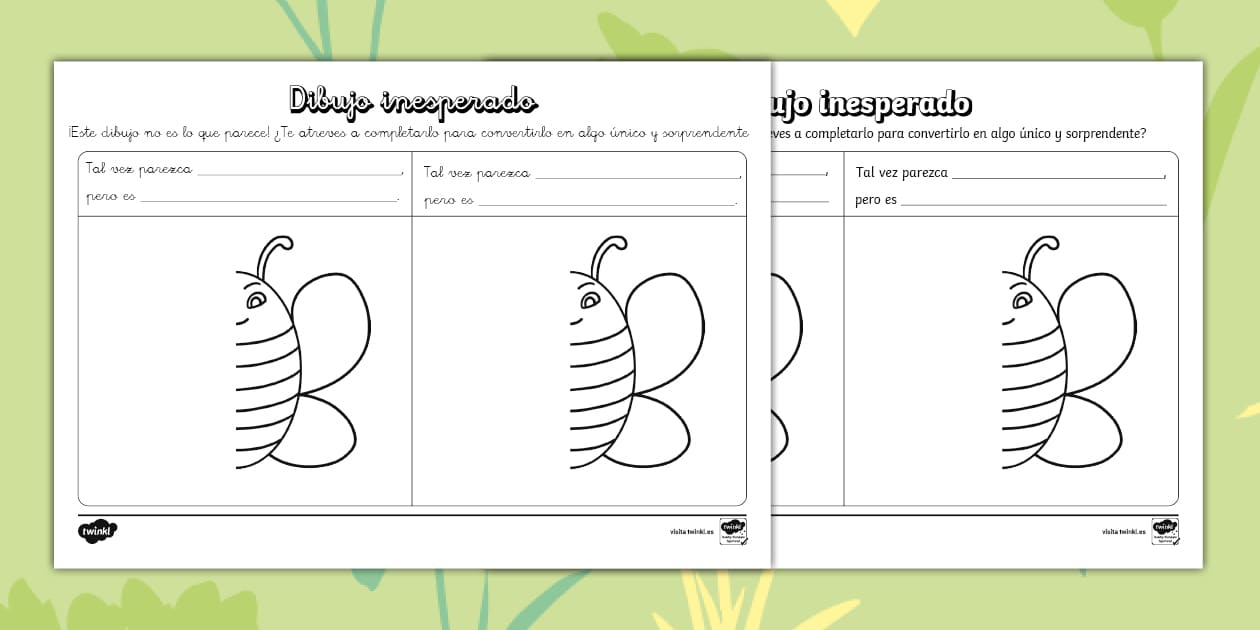 Dibujo creativo: No es una abeja (Teacher-Made) - Twinkl