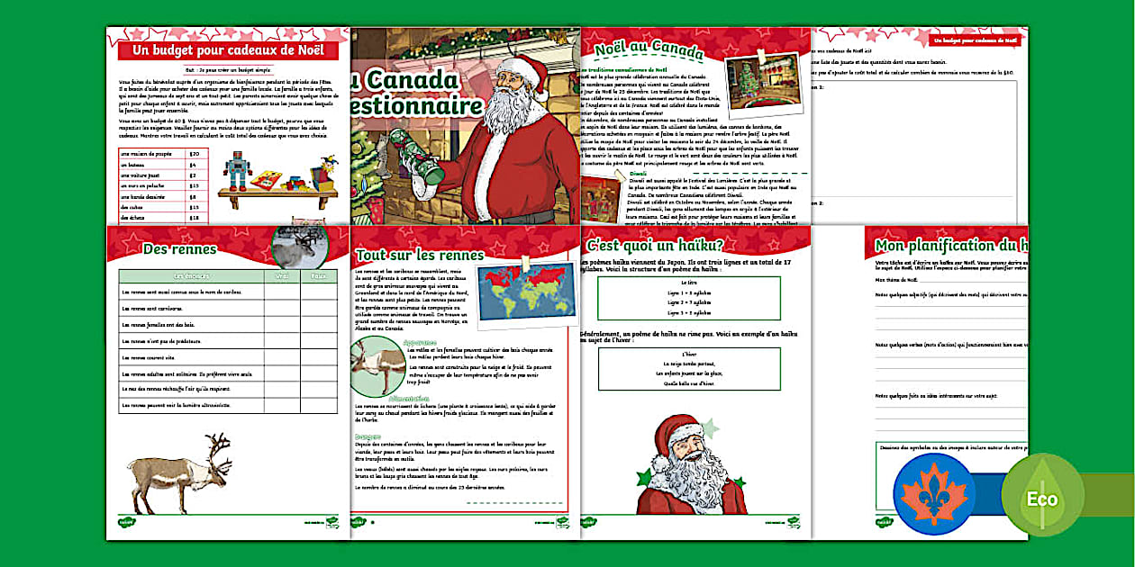 Christmas Worksheets in French Activity Pack | Twinkl CA