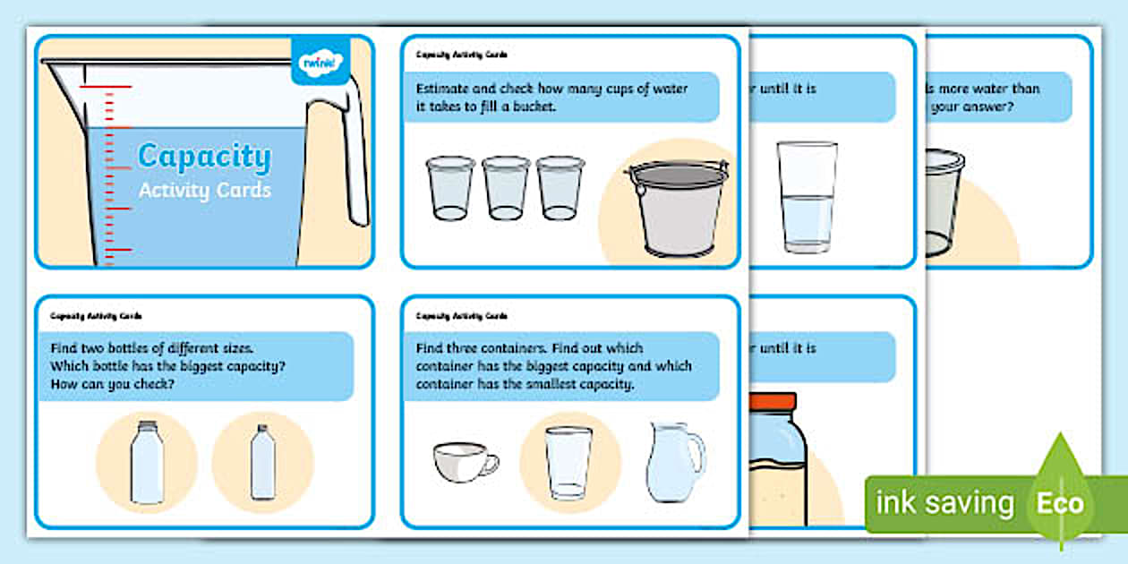 Capacity Activity Cards (teacher made) - Twinkl