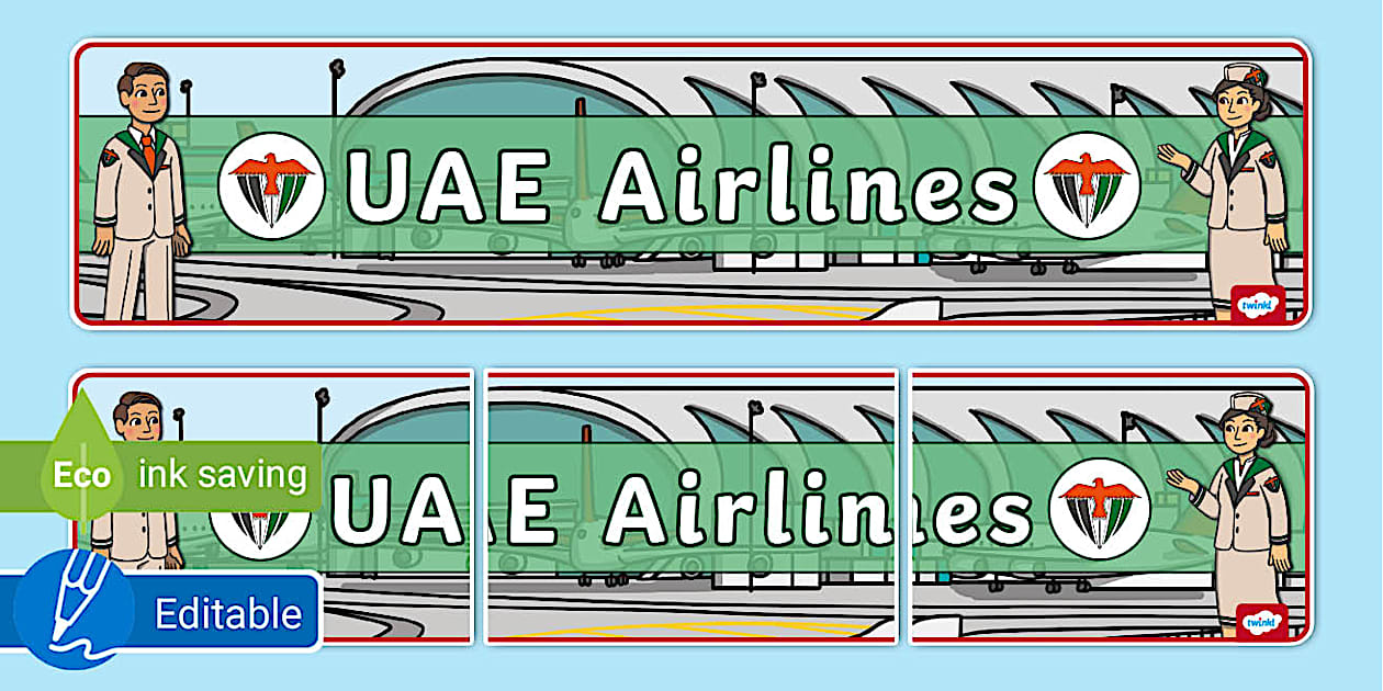 UAE Airlines Role Play Banner (teacher made) - Twinkl