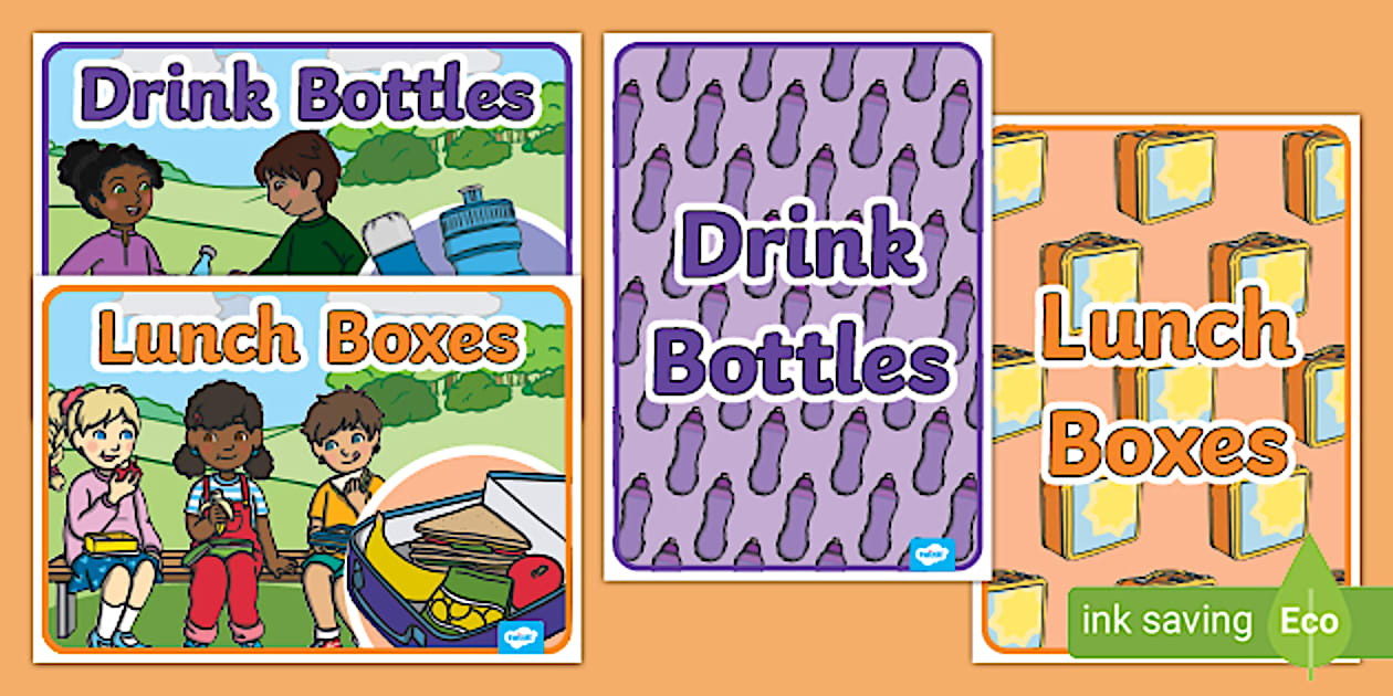 Lunch Box and Drink Bottle Signs (teacher made) - Twinkl