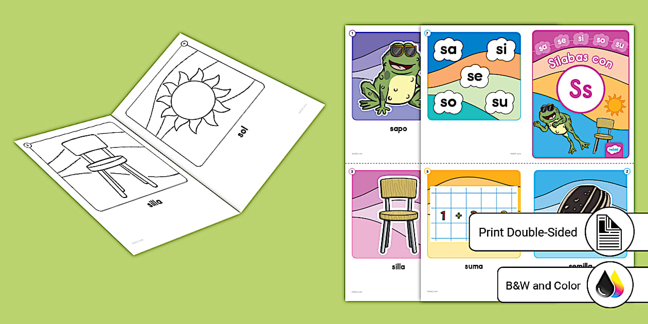 Libros fonéticos - Sílabas con Ss (teacher made) - Twinkl