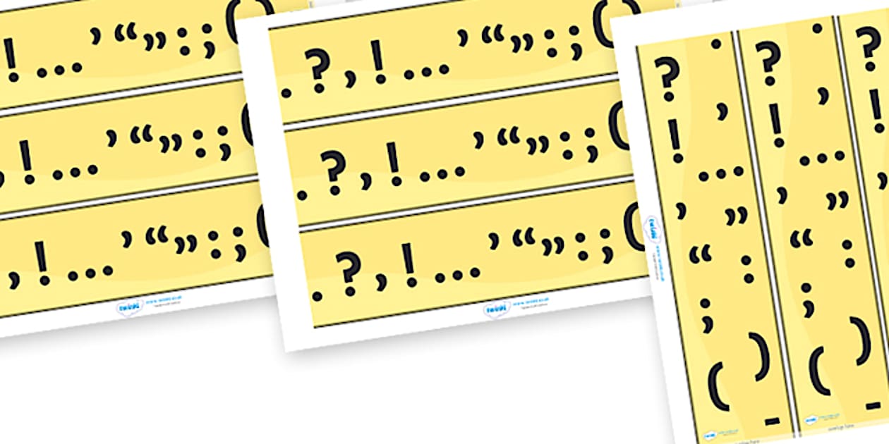 Punctuation Display Border (teacher made) - Twinkl
