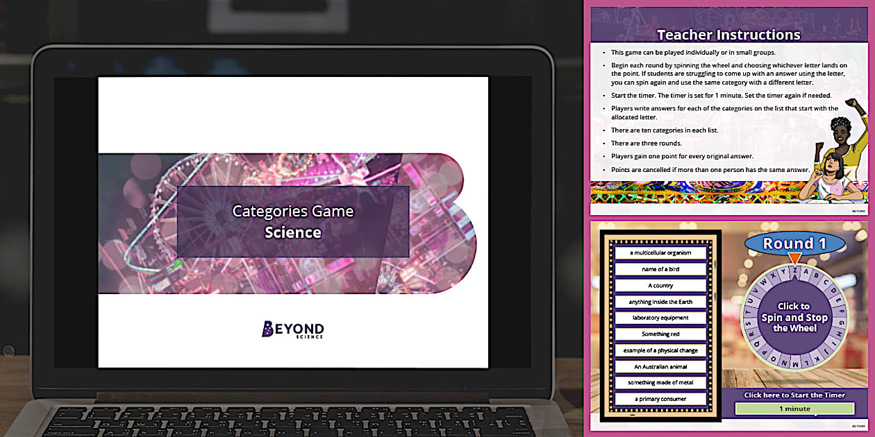 Categories Game - Science (teacher made) - Twinkl