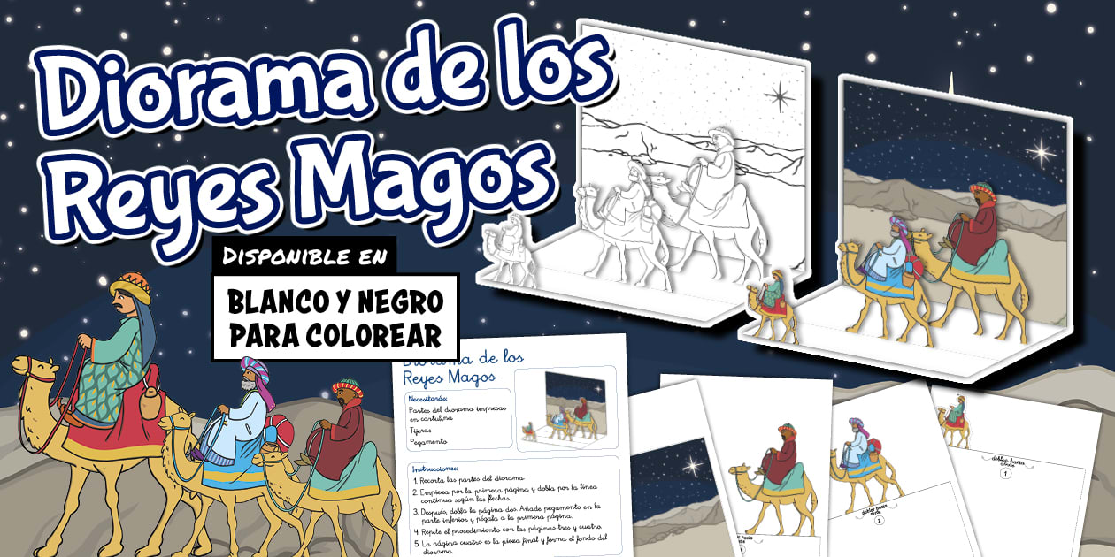 Diorama: Los Reyes Magos - Twinkl Navidad
