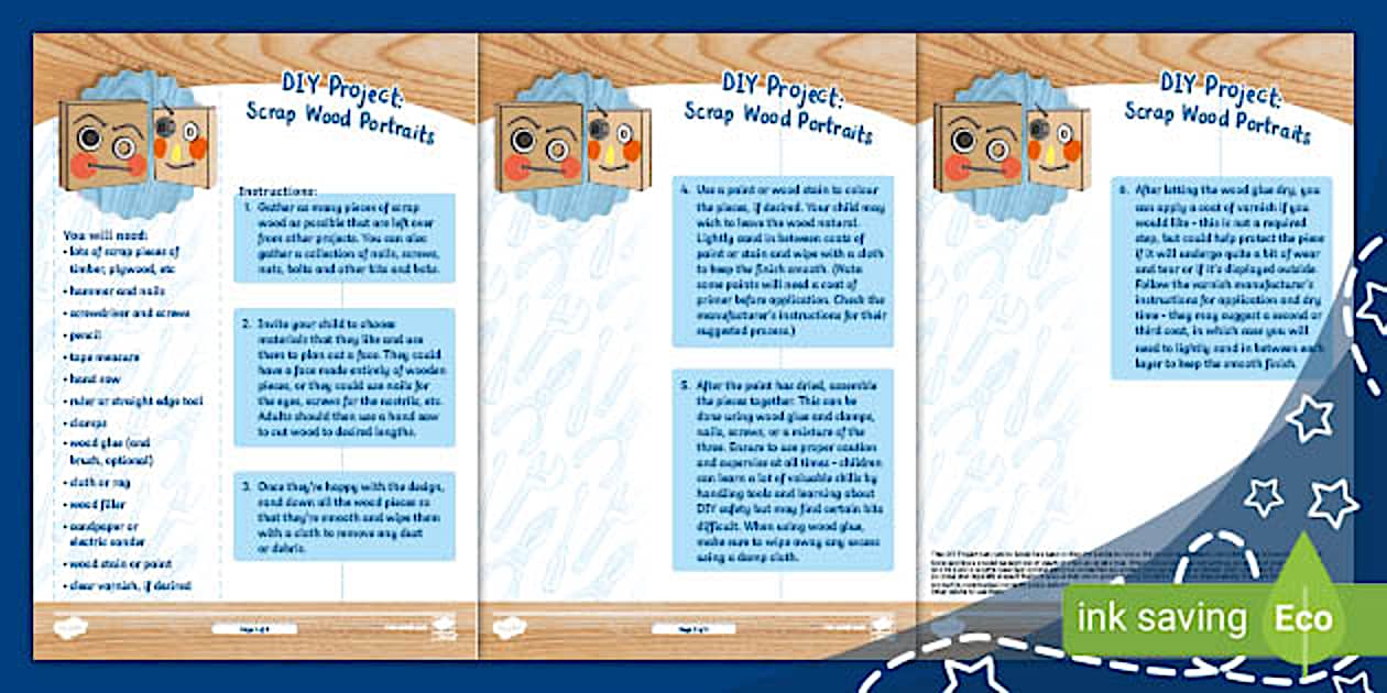 DIY Project: Scrap Wood Portraits (Hecho por educadores)