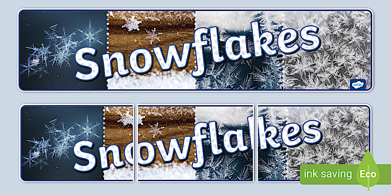Snowflakes Photo Display Banner (teacher made) - Twinkl