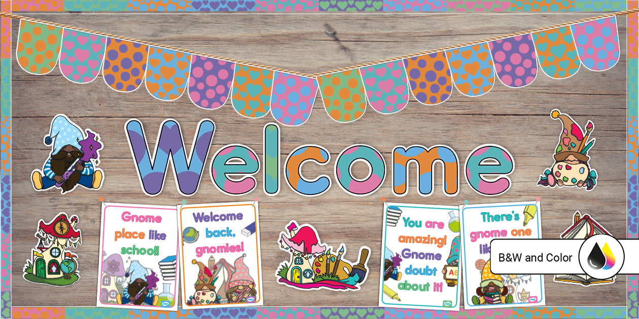 Welcome Back Gnomies Bulletin Board Pack (teacher made)