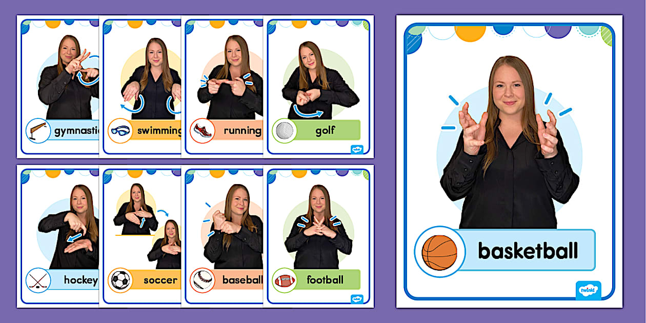 ASL Sports Posters (teacher made) - Twinkl