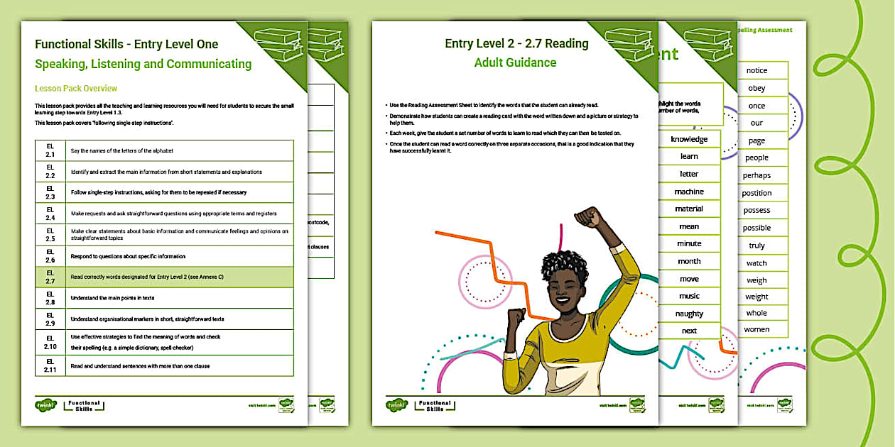 English Functional Skills Entry Level 2.7: Developing Reading Skills