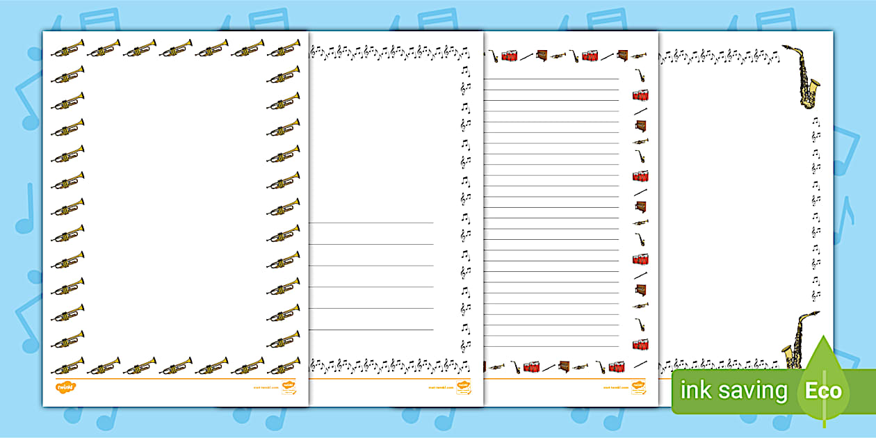 International Jazz Day Page Borders - Primary Resources