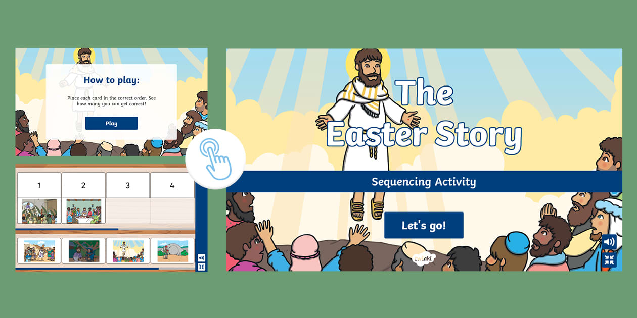 * NEW * KS1 The Easter Story Interactive Sequencing Activity