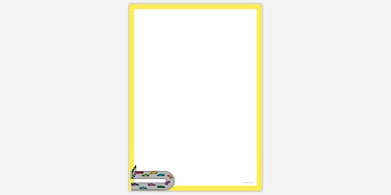 Race Track Page Border | Page Borders | Twinkl - Twinkl