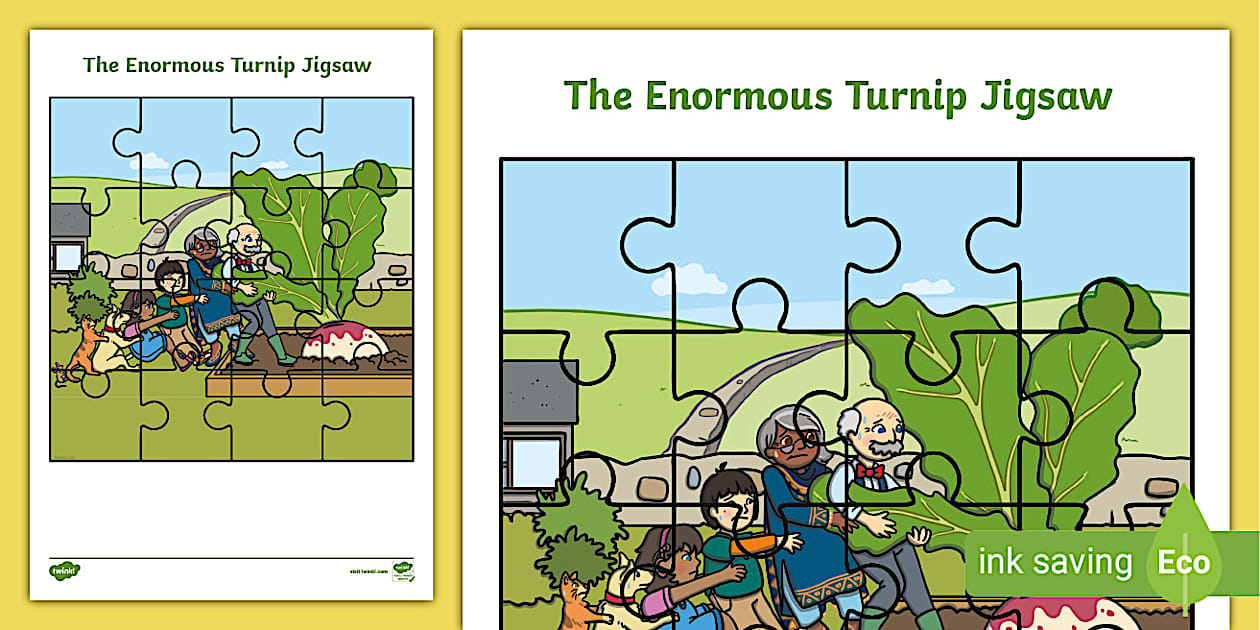 The Enormous Turnip Jigsaw Puzzle (teacher made) - Twinkl