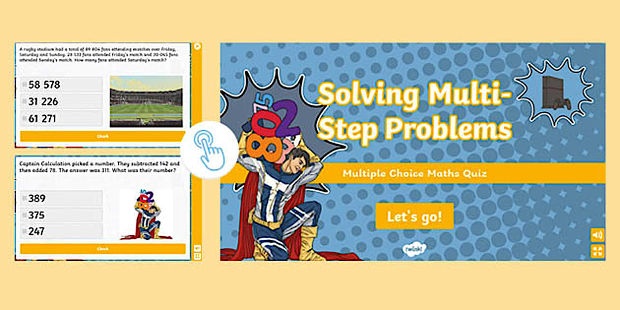 👉 Solving Multi-Step Problems Interactive Quiz - KS2 Revision