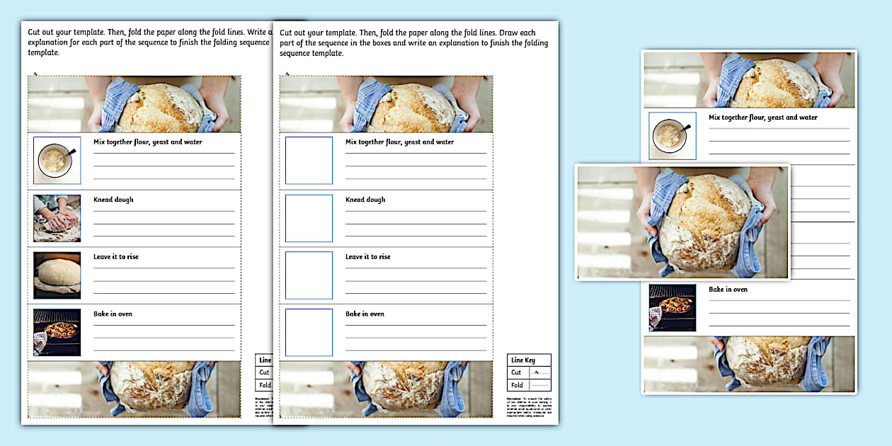 Making Bread Folding Sequencing Template (teacher made)