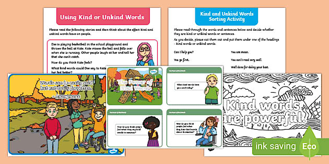 The Power of Kind Words KS1 Activity Pack (teacher made)