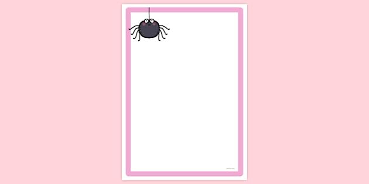 Preschool Spider Page Border | Page Borders (teacher made)