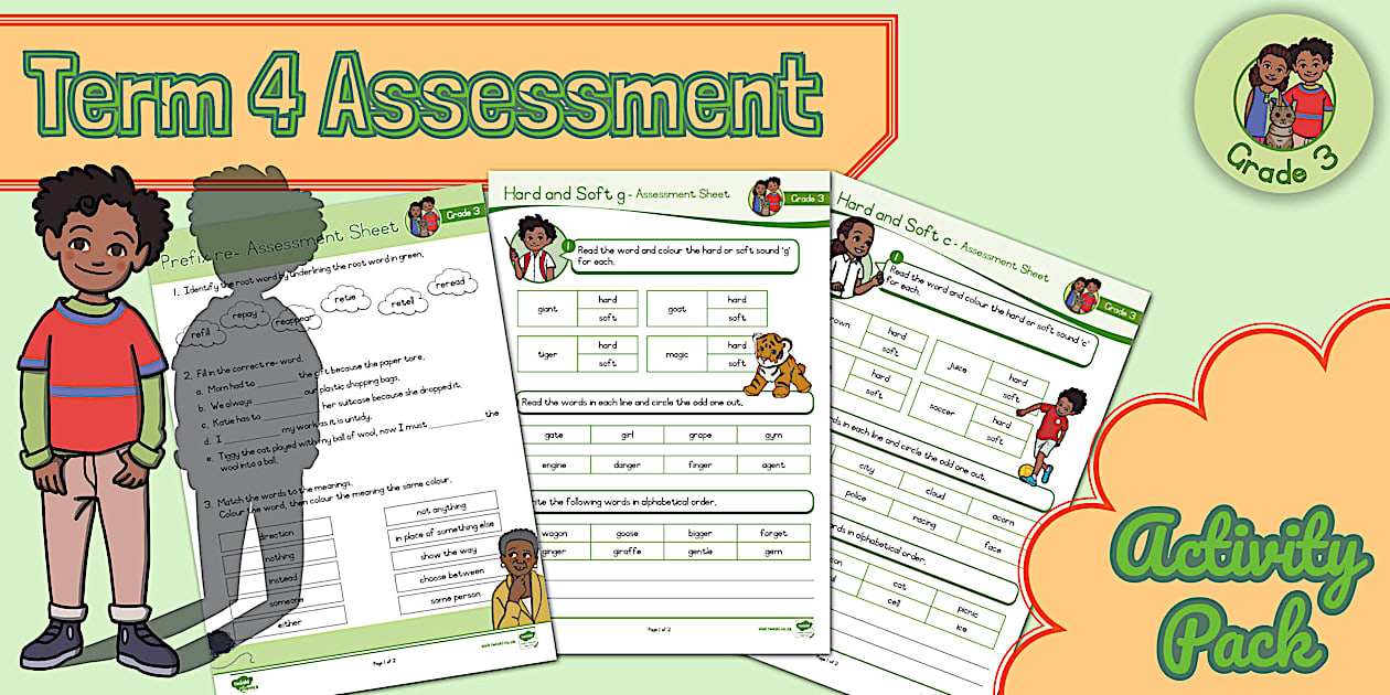 Gr.3 Phonics - T4 - Termly Assessment - Activity Pack (CAPS)