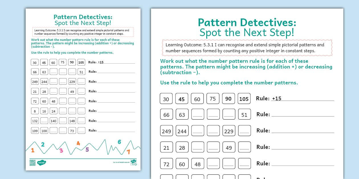 Pattern Detectives: Spot the Next Step! (teacher made)