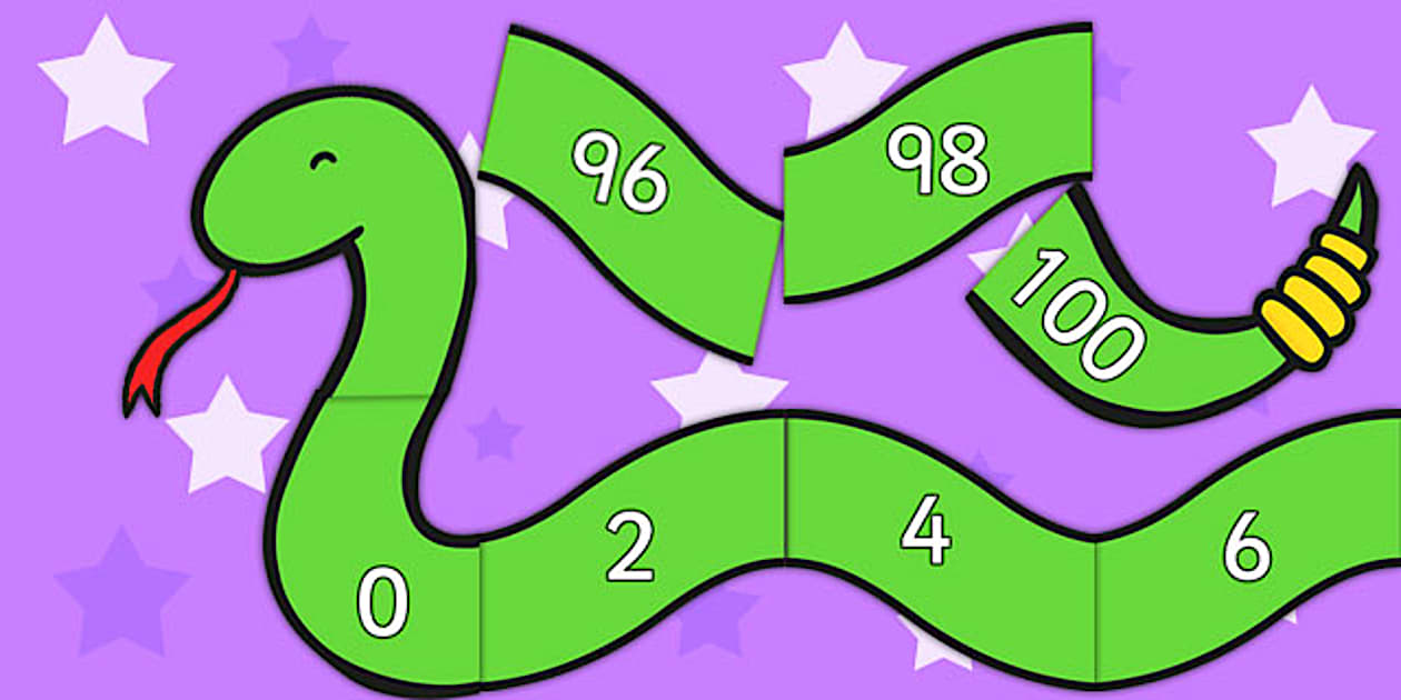 Counting by 2s Number Snake (teacher made) - Twinkl