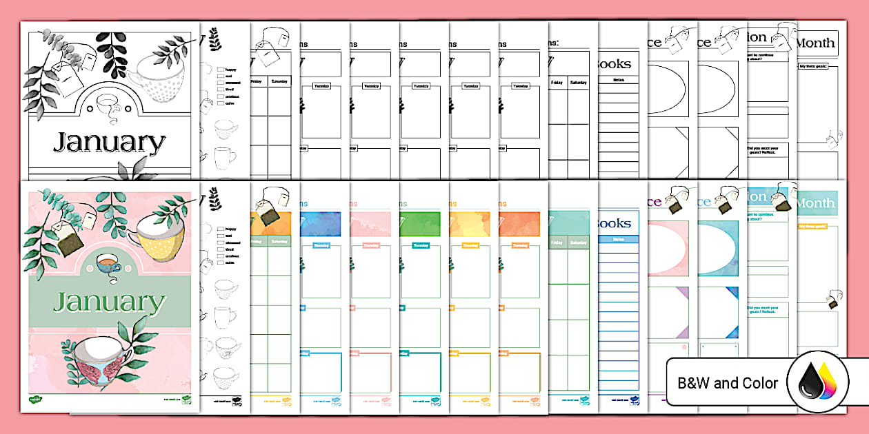 January Homeschool Planner Pages (teacher made) - Twinkl