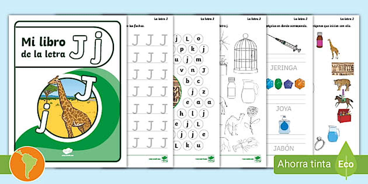 Mi libro de la letra j (Hecho por educadores) - Twinkl
