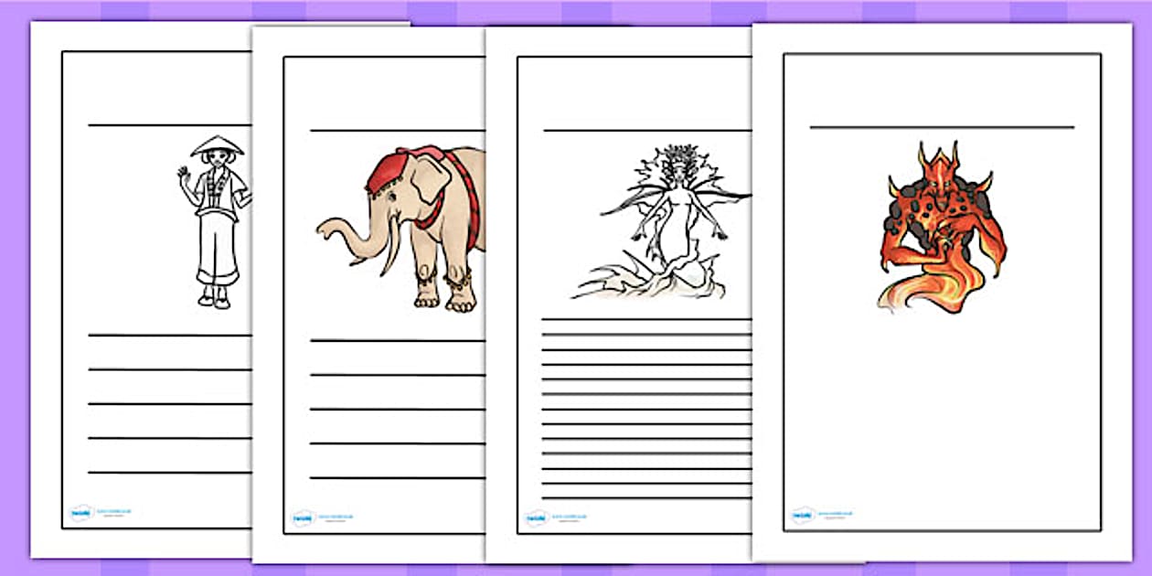 Black and White The Firework Maker's Daughter Writing Frames