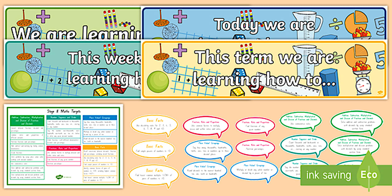 Stage 8 Maths Target Display Pack (teacher made) - Twinkl