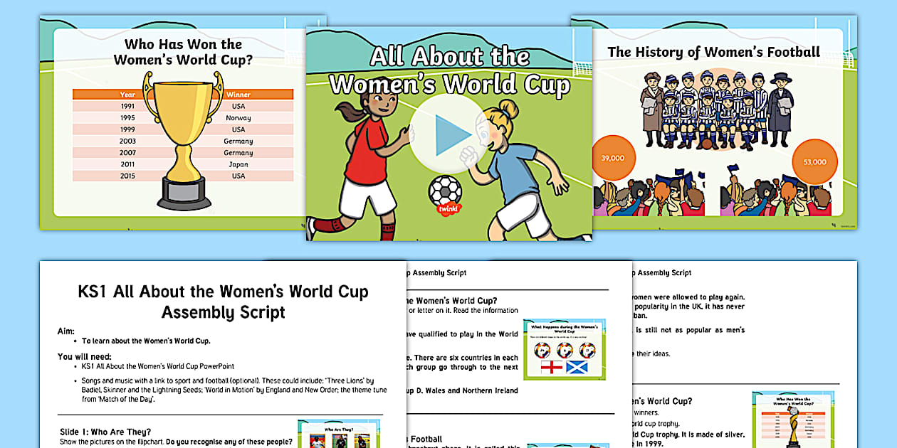 KS1 Women's World Cup Assembly Pack (teacher made) - Twinkl