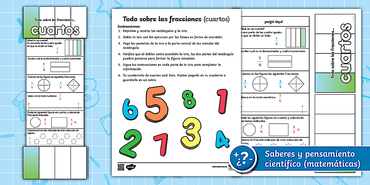 Fracciones y cuartos - cuadernillo