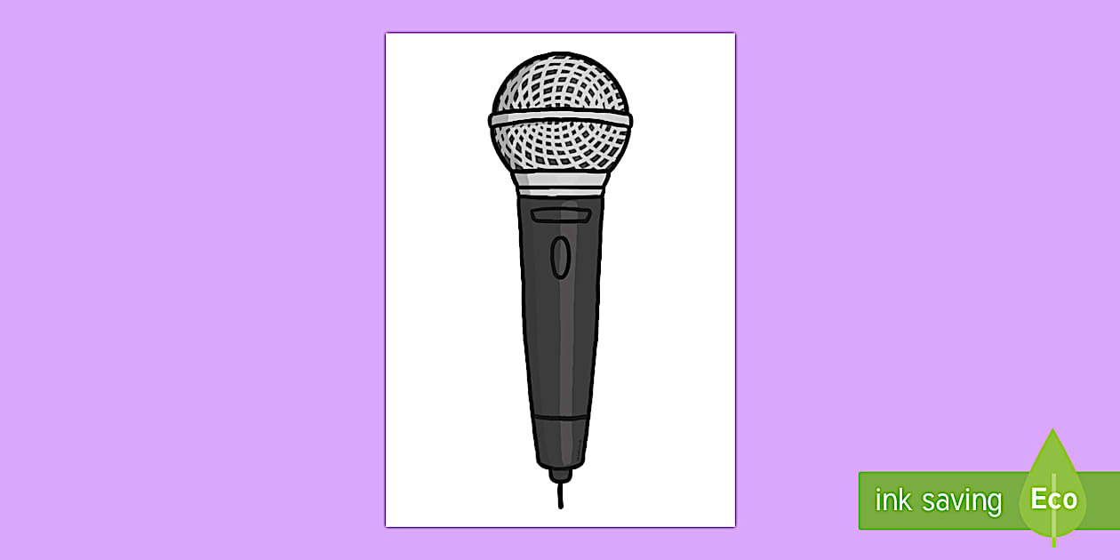 Microphone Cut-Out (teacher made) - Twinkl