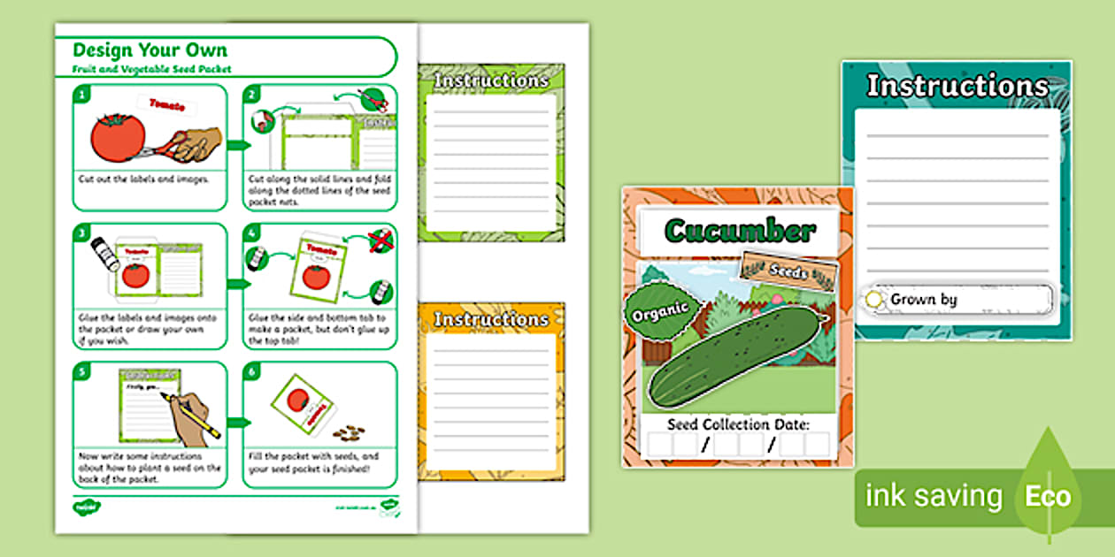 VIC Create Your Own Seed Packets Activity - Twinkl