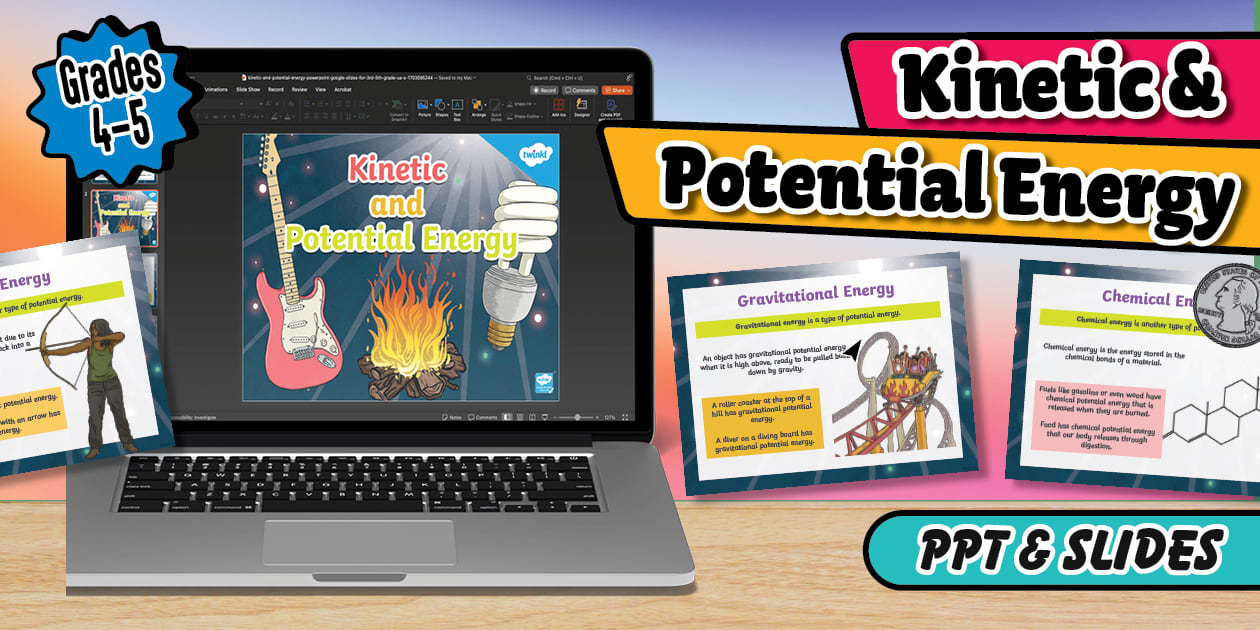 Kinetic and Potential Energy PowerPoint & Google Slides for 4th-5th Grade