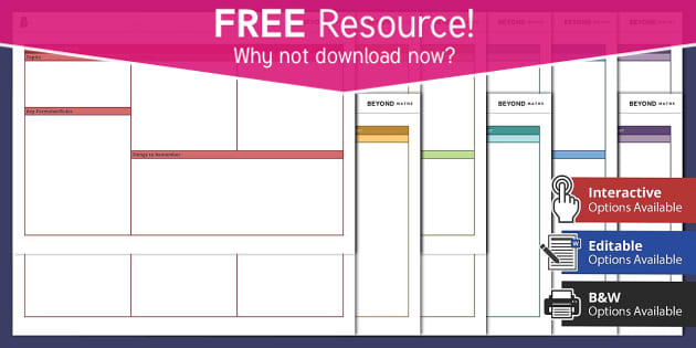 FREE! - 👉 Maths Knowledge Organiser Template - Twinkl