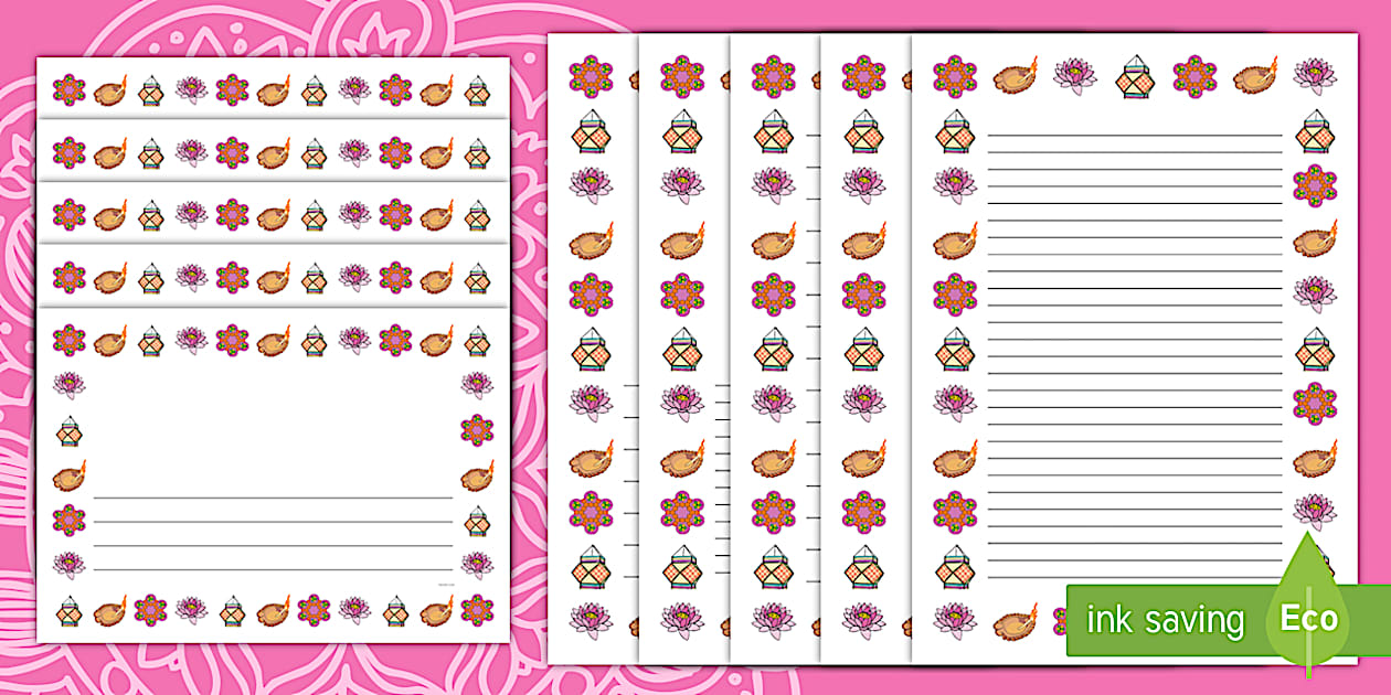 Diwali Themed Page Border - Twinkl
