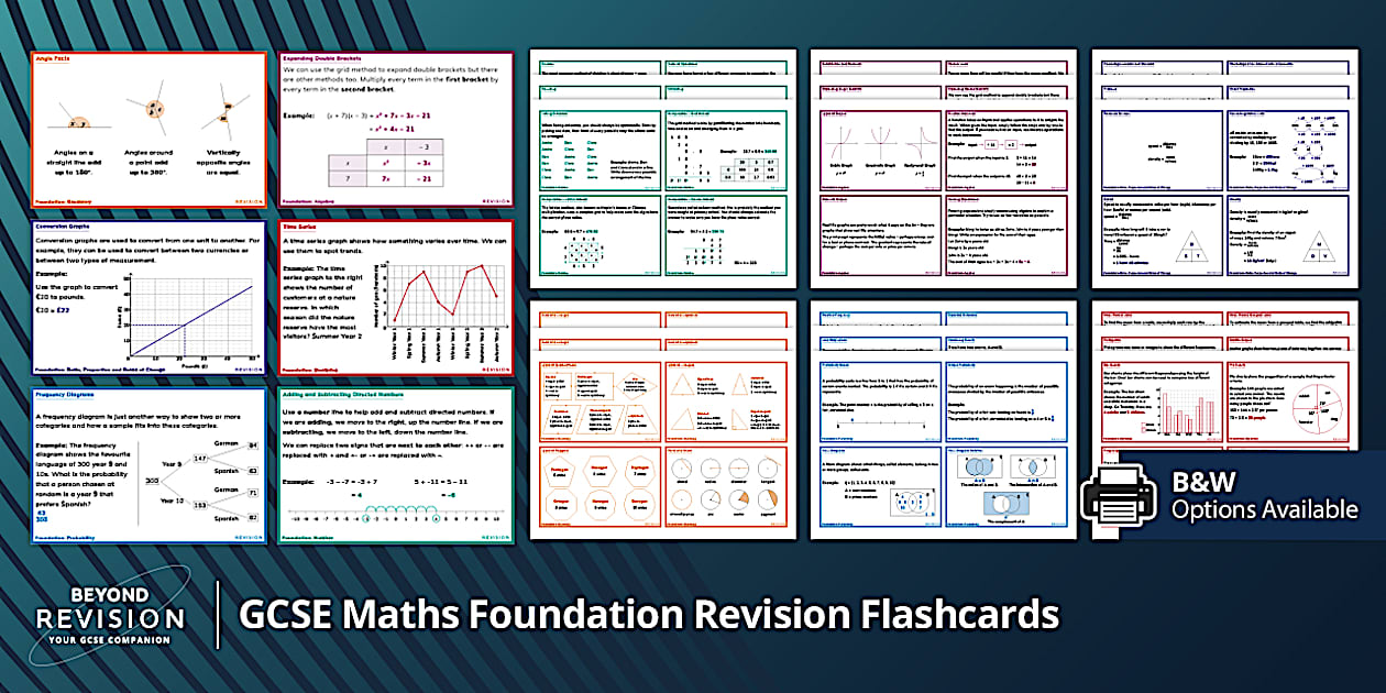 👉 GCSE Maths Foundation Revision Flash Cards - Twinkl