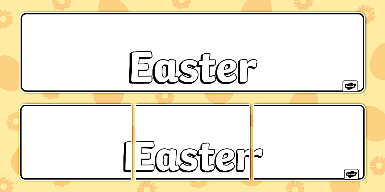 Easter Collaborative Drawing Display Banner - Twinkl