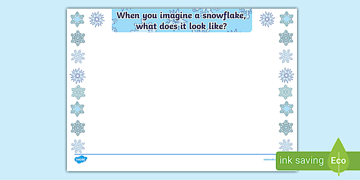 Snowflake Drawing Prompt | Drawing & Art | Twinkl Winter KS1