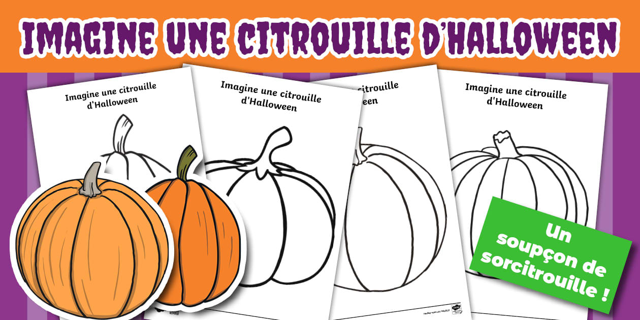 Feuilles de travail : Imagine une citrouille d'Halloween