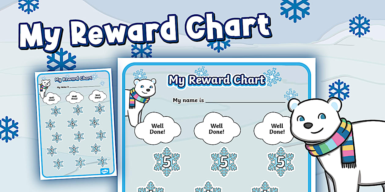 👉 Reward Sticker Chart Winter (Snowflakes)