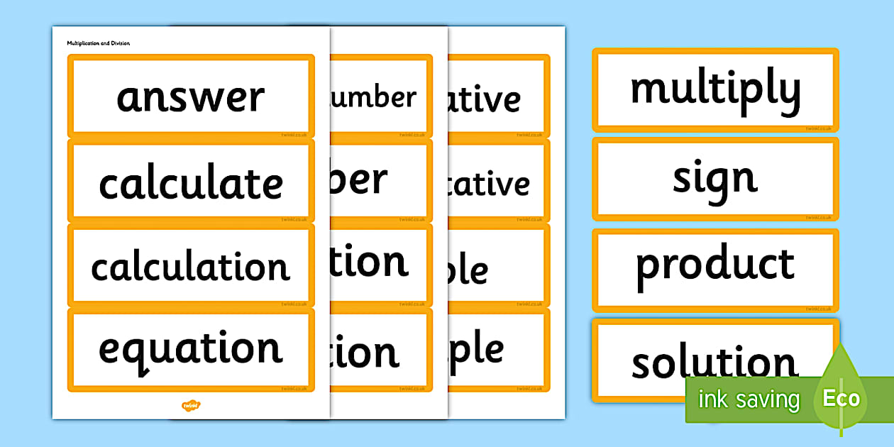 Editable Year 3 2014 Curriculum Maths Multiplication and Division ...