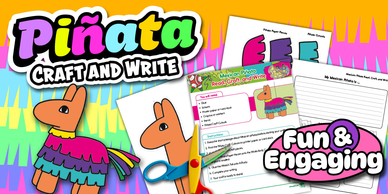 Mexican Piñata Read, Craft, and Write Activity - Twinkl