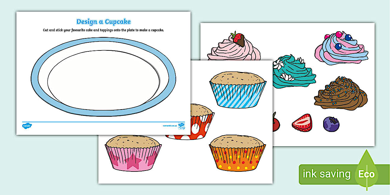 Design a Cupcake Scissor Cutting Skills Activity - Twinkl