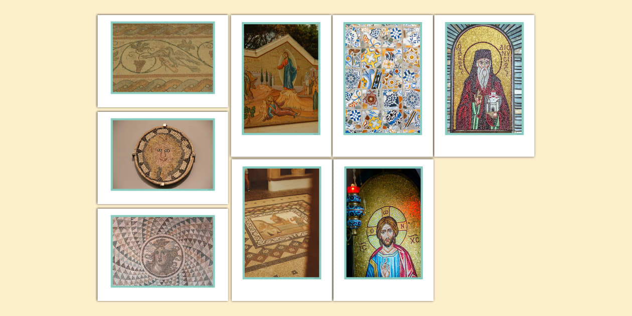 * NEW * Greek Mosaics Display Photos - Twinkl Geography
