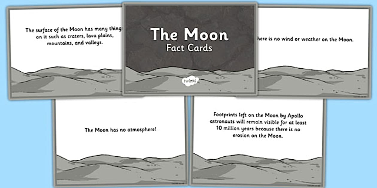 Editable Moon Facts Flashcards (teacher made) - Twinkl
