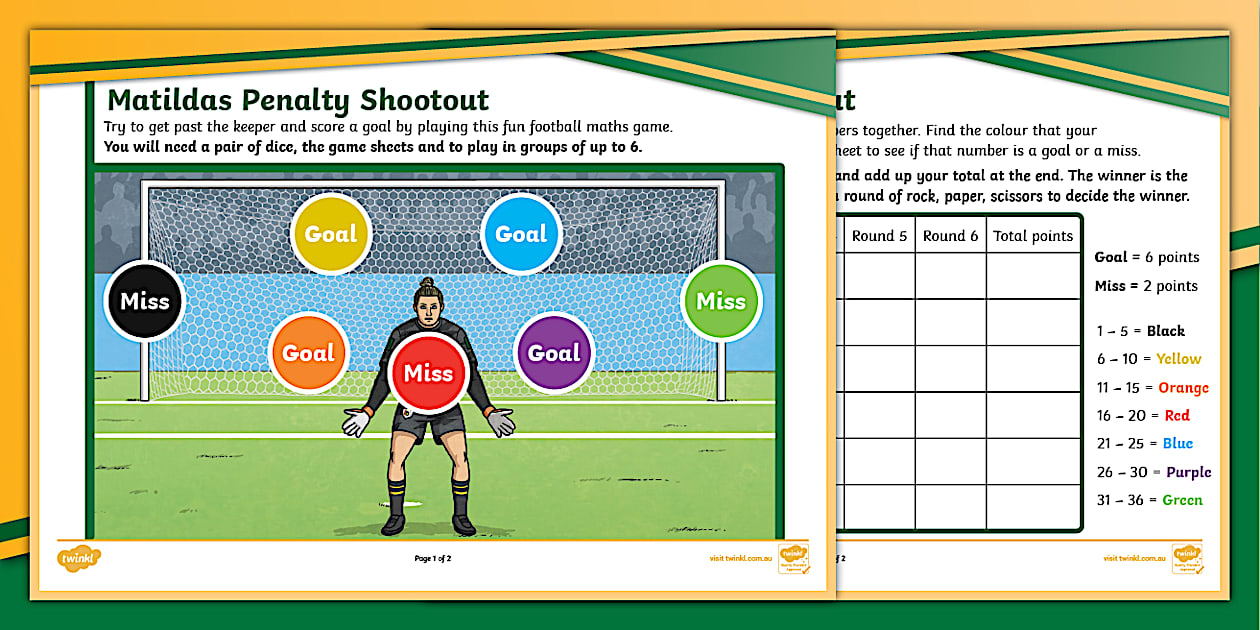 Matildas Maths Games: Penalty Shoot Out | Twinkl - Twinkl