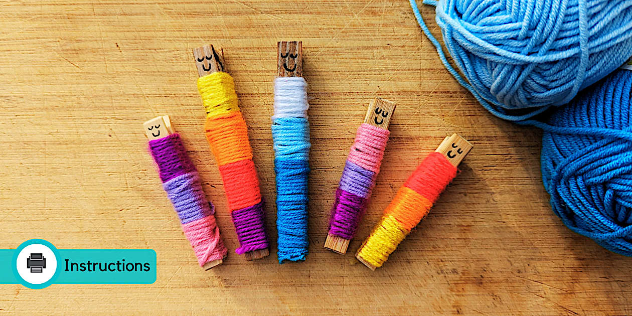 Peg Worry Dolls | Mindfulness Crafts (teacher made) - Twinkl