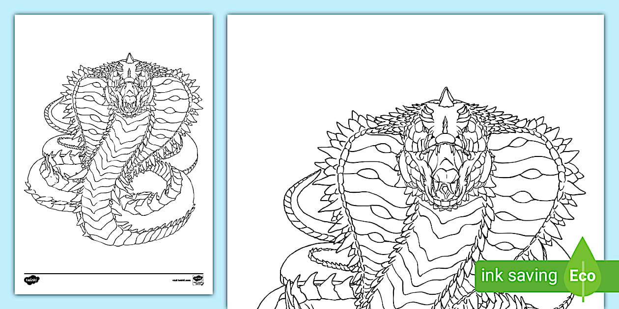 Basilisk Colouring Page (teacher made) - Twinkl