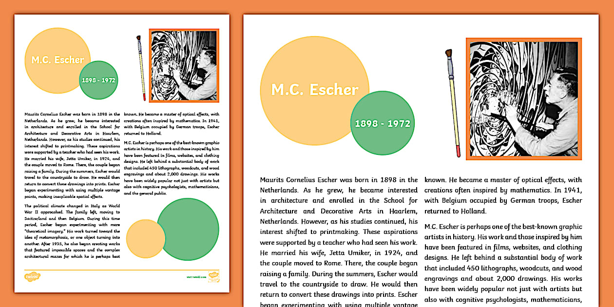 Artist Fact Sheet M.C. Escher